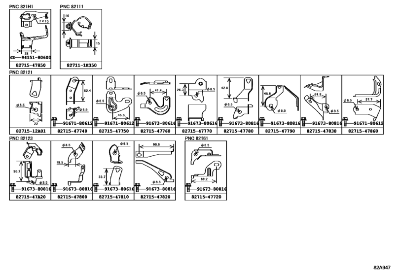 Wiring & Clamp for 2016 - 2018 Toyota PRIUS ZVW52 | Japan sales region ...