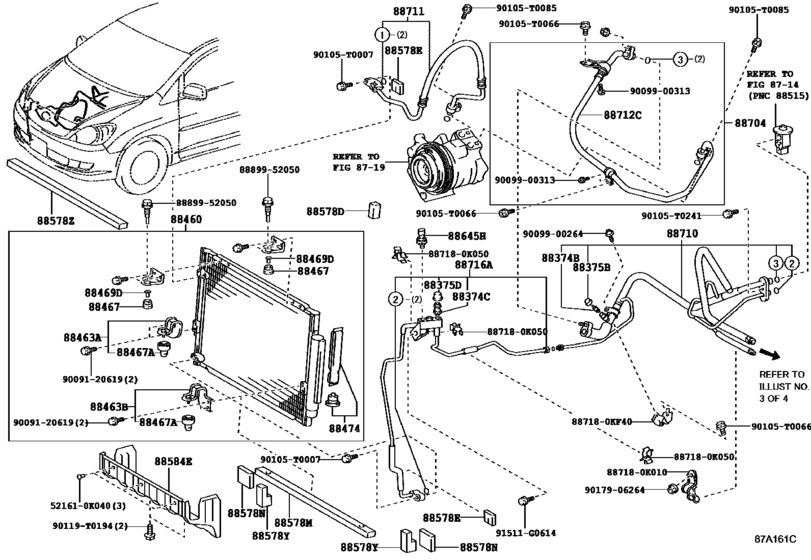 Heating & Air Conditioning - Cooler Piping for 2007 - 2011 Toyota ...