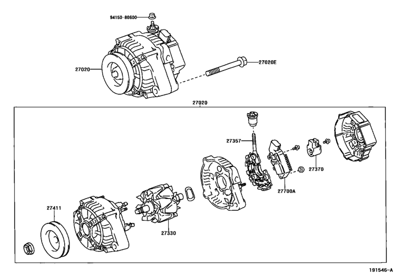 Alternator for 2001 - 2007 Toyota COROLLA ALTIS CE120 | General sales ...
