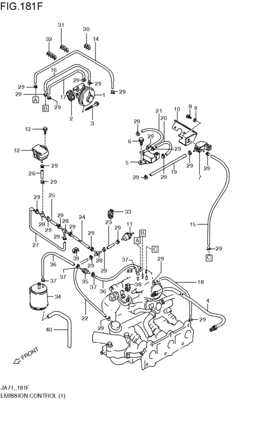 emission control for 1985 - 1987 Suzuki JIMNY JA71C | Japan sales ...