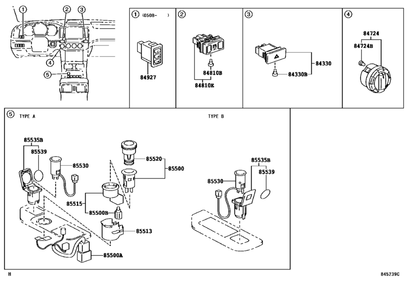 Switch & Relay & Computer for 2004 - 2009 Toyota HILUX SURF/ 4RUNNER ...
