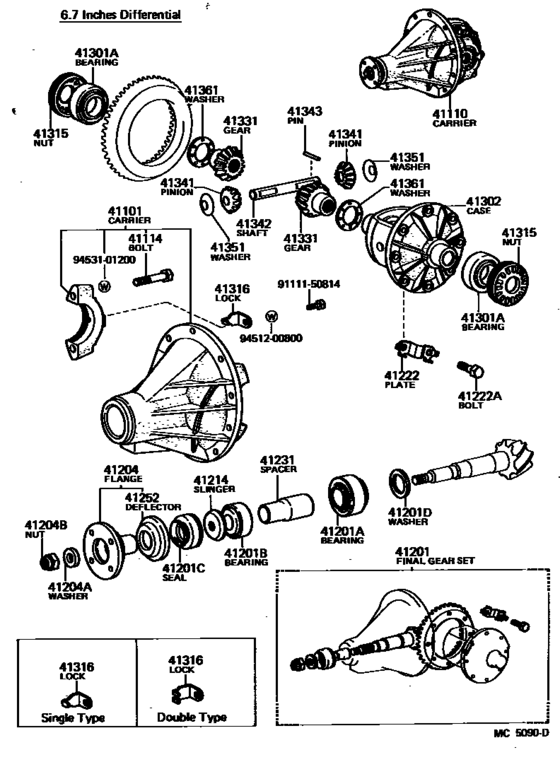Rear Axle Housing And Differential For 1983 1988 Toyota Carina Ka67