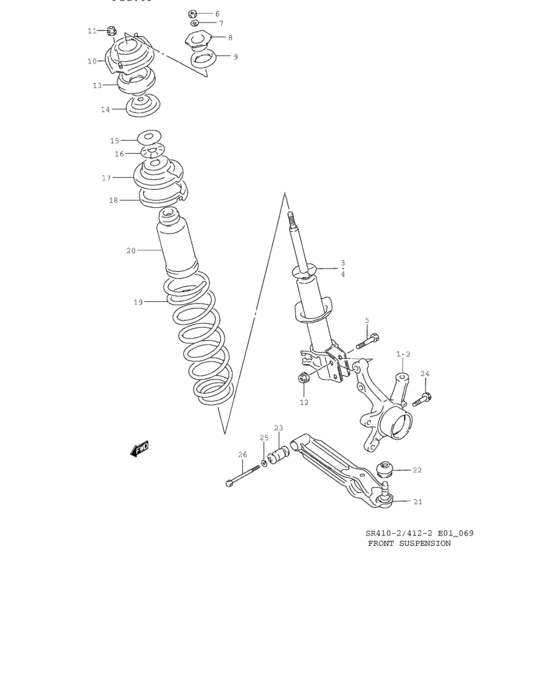 Front suspension for - Suzuki WAGON R/PLUS/SOLIO/WIDE SR412 | Pacific ...