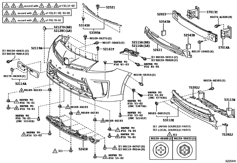 Front Bumper & Bumper Stay for 2009 - 2015 Toyota PRIUS ZVW30 | General ...