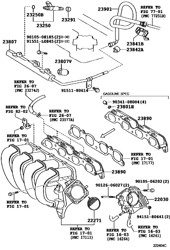 Fuel Injection System for 2009 - 2014 Toyota COROLLA ZZE142 | U.S.A ...