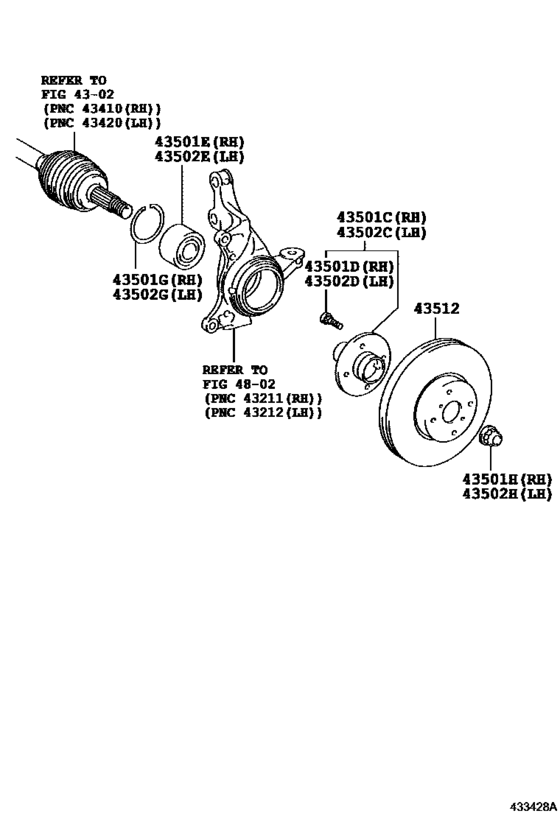 Front Axle Hub for 2014 - 2018 Toyota PROBOX/ SUCCEED NCP160 | Japan ...
