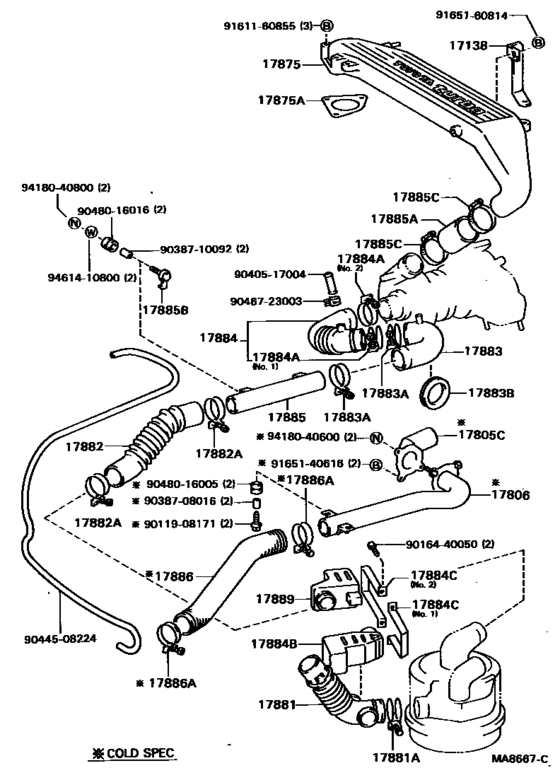 Air Cleaner for 1988 - 1990 Toyota COASTER HB32 | Japan sales region ...