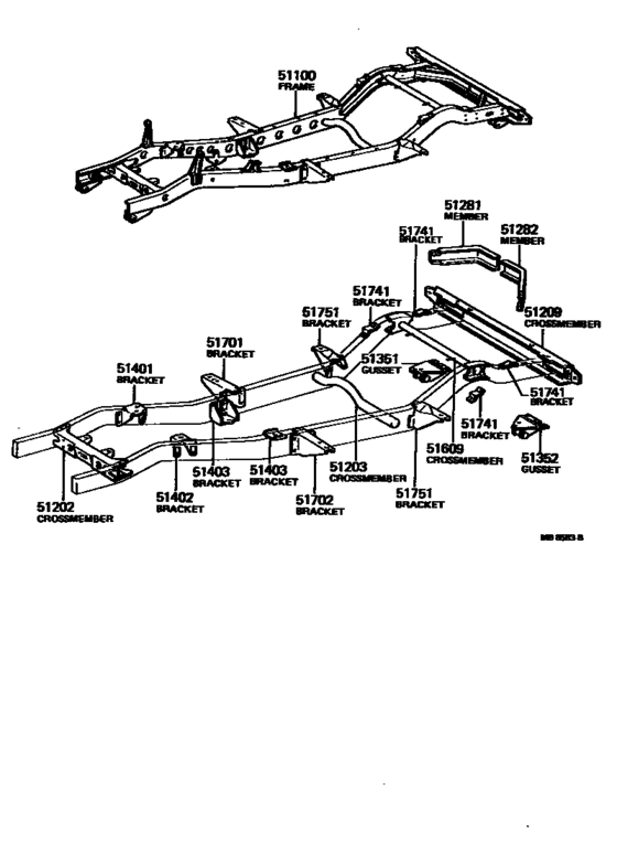 Frame for 1976 - 1980 Toyota LAND CRUISER FJ40 | U.S.A. sales region ...