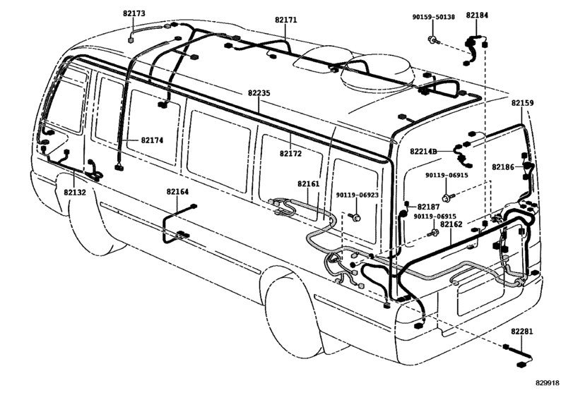 Wiring & Clamp for 2015 - 2016 Toyota COASTER HZB50 | General sales ...