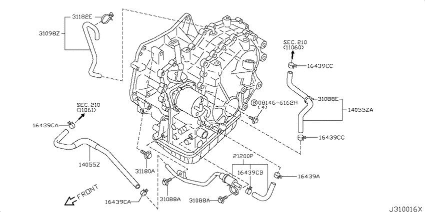Auto transmission,transaxle & fitting for 2006 - 2012 Nissan SERENA C25 ...
