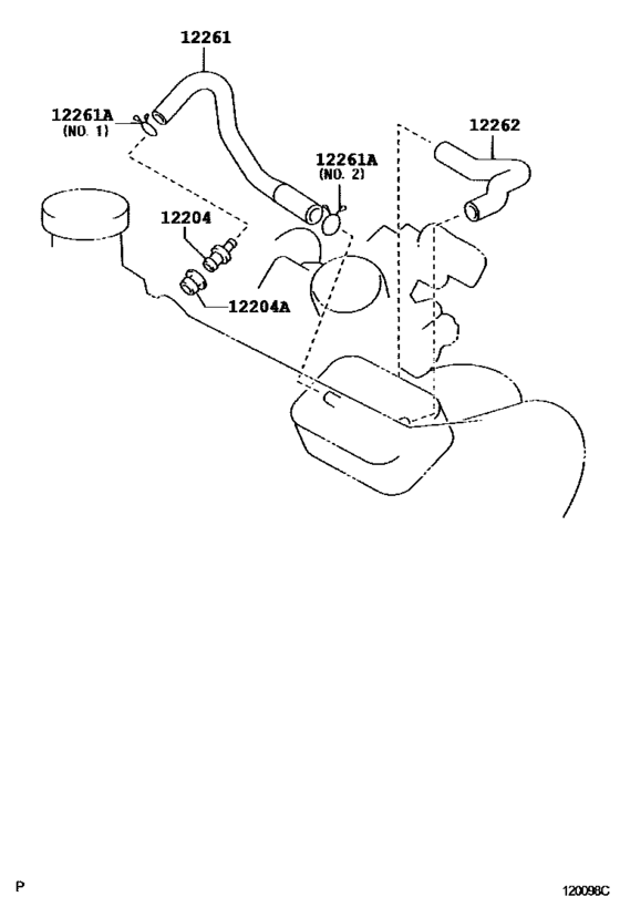 Ventilation Hose for 2003 - 2005 Toyota YARIS/ ECHO/ VIOS/ LIMO SCP12 ...