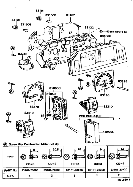 Meter for 1988 - 1993 Toyota CRESSIDA/ CRESSIDA WAGON RX72 | General ...
