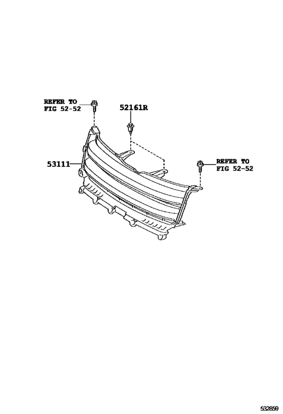 Radiator Grille for 2008 - 2010 Toyota NOAH/ VOXY/ ESQUIRE ZRR70 ...