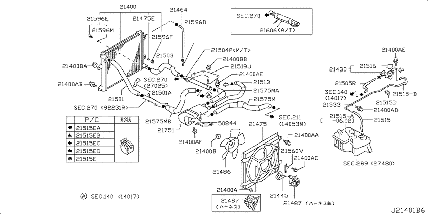 Radiator, shroud & fitting for 2007 - 2012 Nissan CLIPPER MA0 | Japan ...