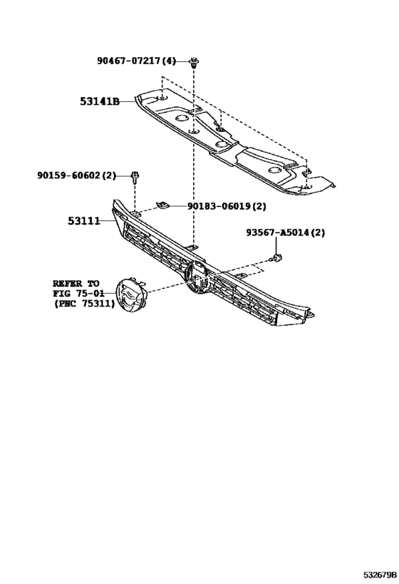 Radiator Grille for 2007 - 2015 Toyota COROLLA RUMION NZE151 | Japan ...