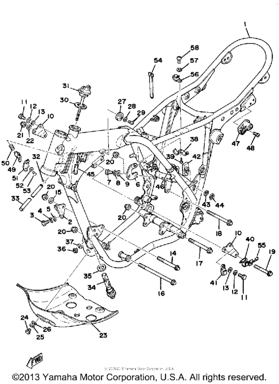 Frame for 1977 Yamaha XT500 | USA sales region, , 14562044-810393