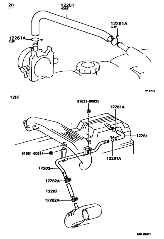 Ventilation Hose for 1988 - 1990 Toyota COASTER HB32 | Japan sales ...