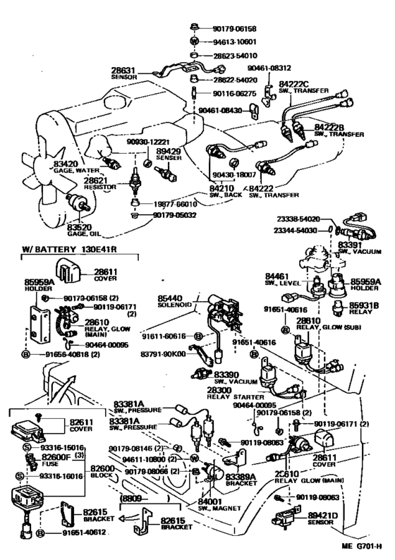 Switch & Relay & Computer for 1985 - 1990 Toyota LAND CRUISER LJ71 ...