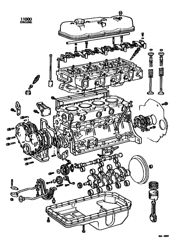 Partial Engine Assembly for 1981 - 1982 Toyota LAND CRUISER BJ41 ...
