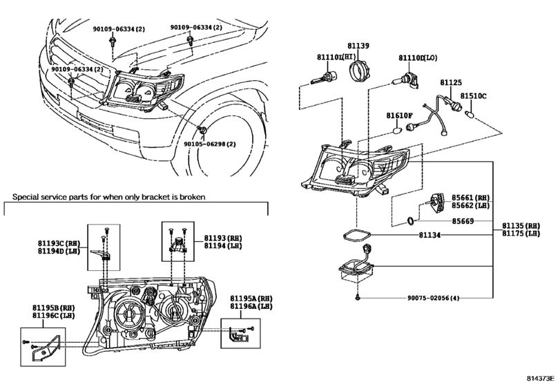 Headlamp for 2007 - 2015 Toyota LAND CRUISER VDJ200 | General sales ...