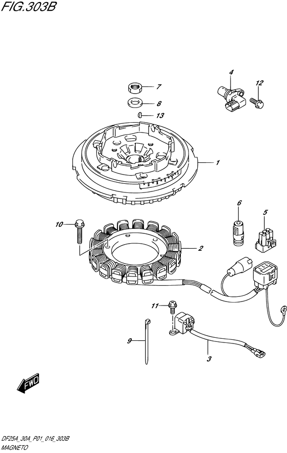 Magneto for 2016 Suzuki DF30A | General Export No.1 (P01) sales region ...