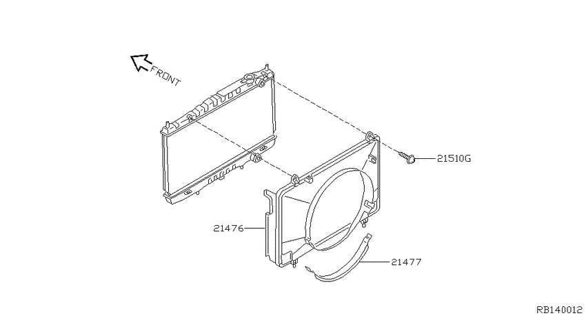 Radiator, shroud & fitting for 1999 - 2000 Nissan FRONTIER D22U | U.S.A ...
