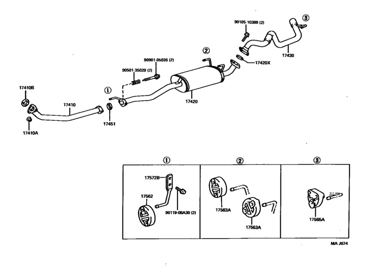 Exhaust Pipe for 1995 - 2000 Toyota HILUX SURF/ 4RUNNER KZN185 ...