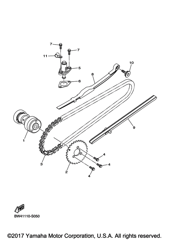 Camshaft & chain for 2018 Yamaha RAPTOR 90 RAPTOR 90 (N) | USA sales ...