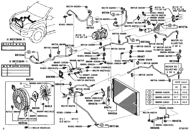 Heating & Air Conditioning - Cooler Piping for 2002 - 2005 Toyota LAND ...