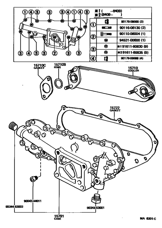 Engine Oil Cooler for 1980 - 1982 Toyota LAND CRUISER BJ42 | U.S.A ...