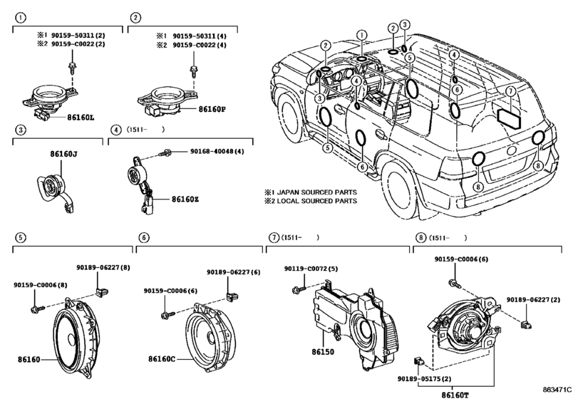Speaker for 2007 - 2012 Toyota LAND CRUISER UZJ200 | General sales ...