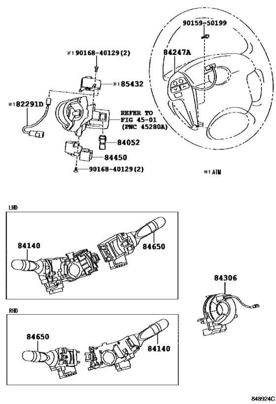 Switch & Relay & Computer for 2007 - 2013 Toyota COROLLA ZZE142 ...