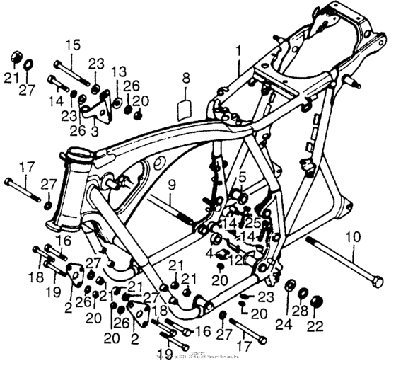 Frame for Honda CB550 | USA sales region, , 13587798-786450