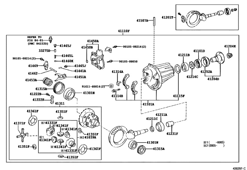Front Axle Housing & Differential for 1998 - 2002 Toyota LAND CRUISER ...