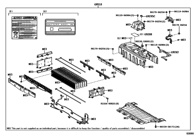 Battery & Battery Cable for 2012 - 2018 Toyota CAMRY/ VISTA/ AURION ...