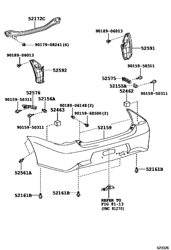 Rear Bumper & Bumper Stay for 2016 - 2018 Toyota ETIOS/ LIVA/ CROSS ...