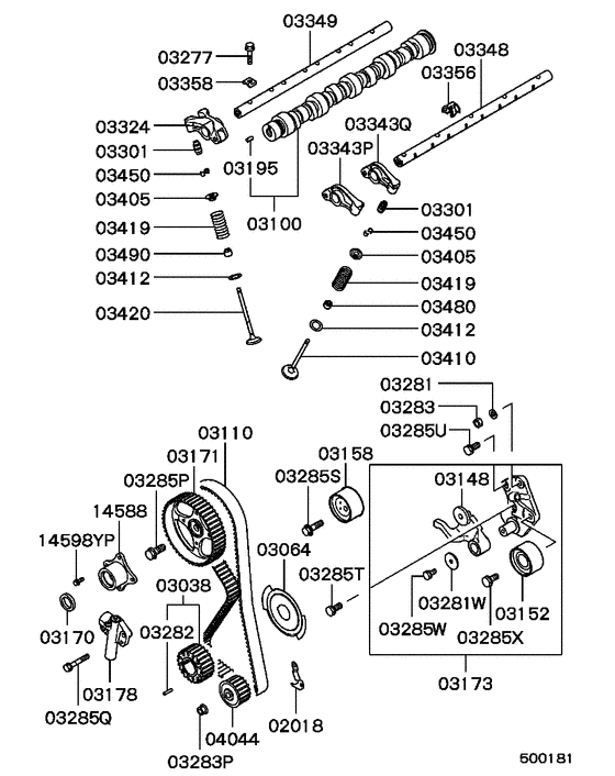 Распределительный вал & valve для Mitsubishi PAJERO/MONTERO SPORT K85W ...