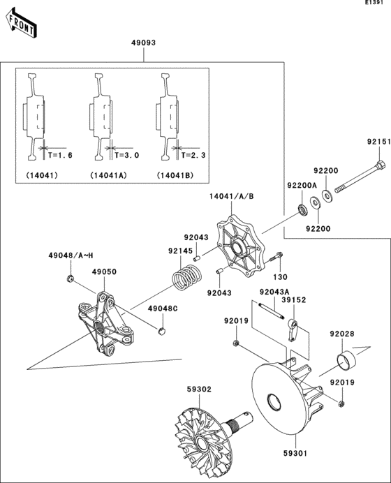 Drive converter(-vf650ae535560) for 2003 Kawasaki KVF650 Brute Force ...