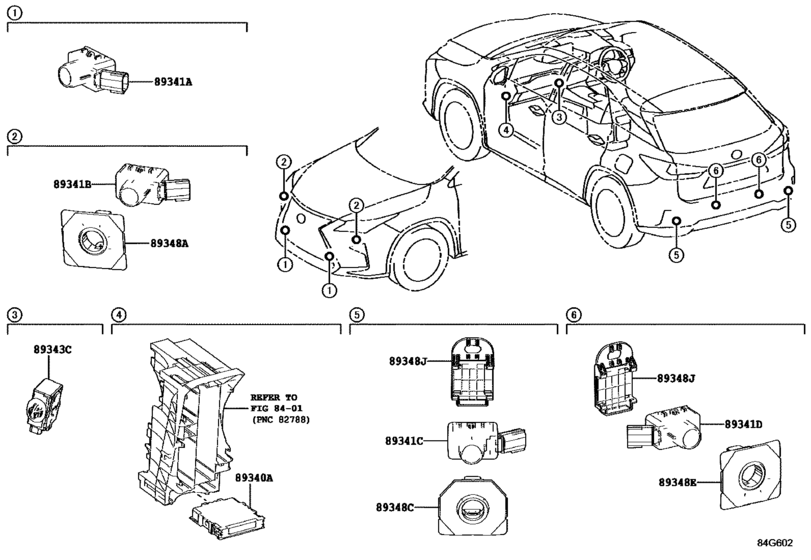 Clearance & Back Sonar for 2015 - 2018 Toyota LEXUS RX AGL25 | Japan ...