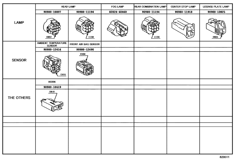 Wiring & Clamp for 2014 - 2017 Toyota NOAH/ VOXY/ ESQUIRE ZRR80 ...