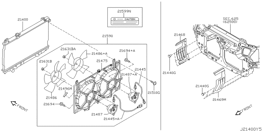 Radiator, shroud & fitting for 2002 - 2007 Nissan FAIRLADY Z Z33 ...