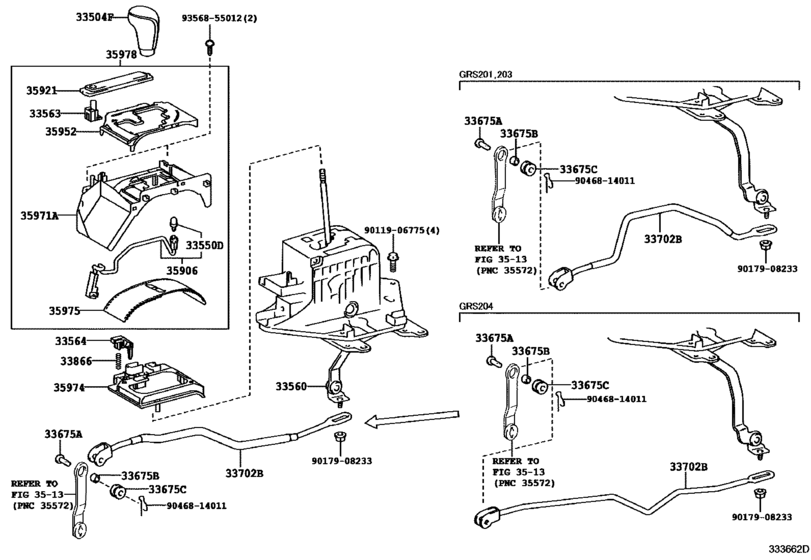 Shift Lever & Retainer for 2008 - 2012 Toyota CROWN/ MAJESTA GRS200 ...