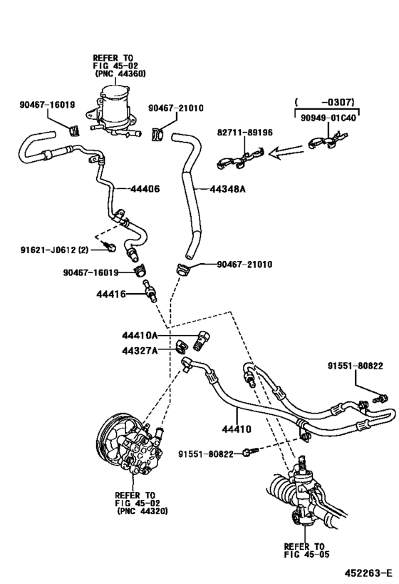 Power Steering Tube for 2000 - 2005 Toyota RAV4/VANGUARD ACA21 | Japan ...