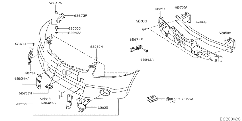 Front bumper for 2007 - 2012 Nissan DUALIS J10E | Japan sales region ...