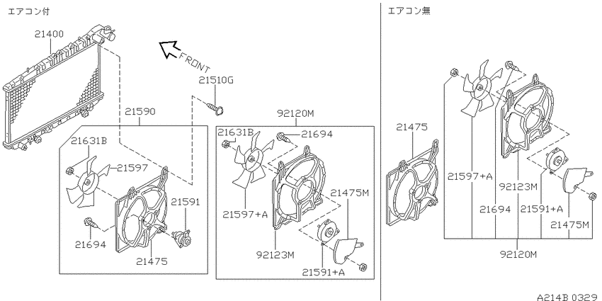 Radiator, shroud & fitting for 1999 - 2012 Nissan RASHEEN RB14 | Japan ...