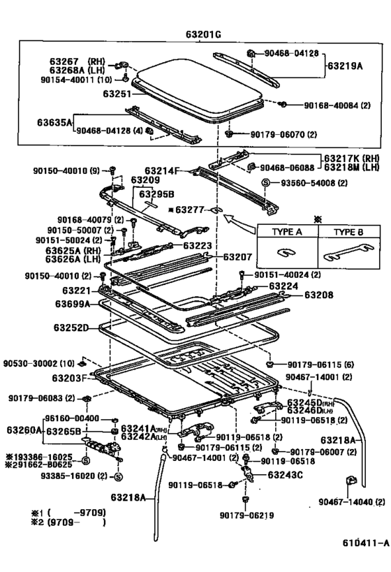 Roof Panel & Back Panel for 1995 - 2000 Toyota RAV4/VANGUARD SXA11 ...