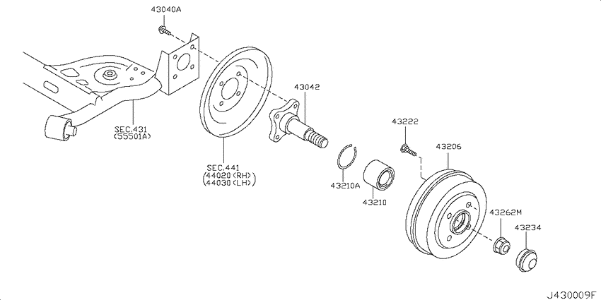Rear axle for 2007 - 2012 Nissan NOTE E11 | Japan sales region ...