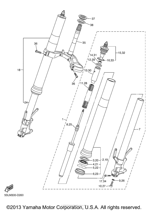 Front fork for 2005 Yamaha YZF-R6/ YZF600 YZF-R6 | United States ...