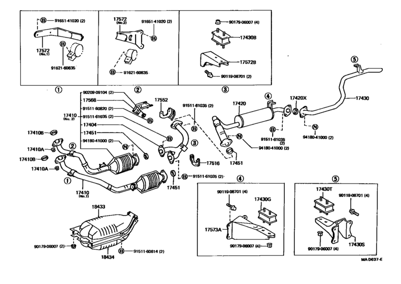 Exhaust Pipe for 1990 - 1992 Toyota LAND CRUISER FJ80 | Japan sales ...