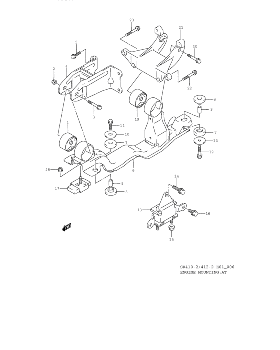 Engine mounting for - Suzuki WAGON R/PLUS/SOLIO/WIDE SR412 | Pacific ...